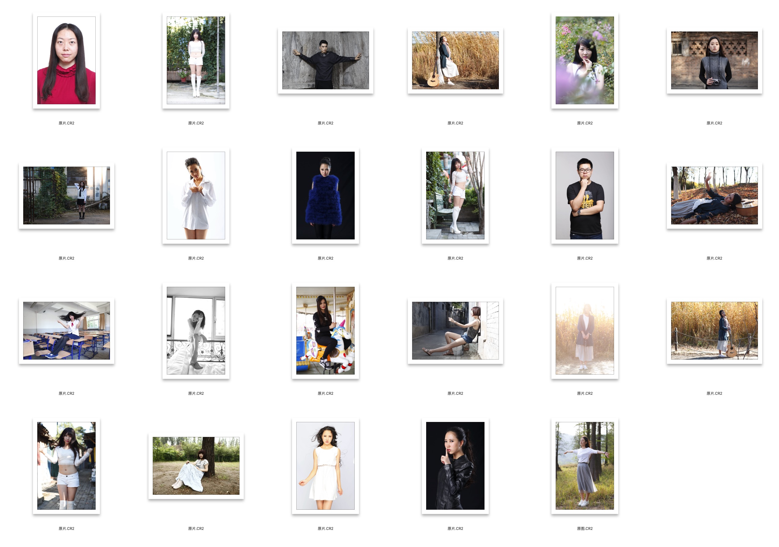25张精选美女原图含大师精修图CR2格式摄影原片底片PS素材