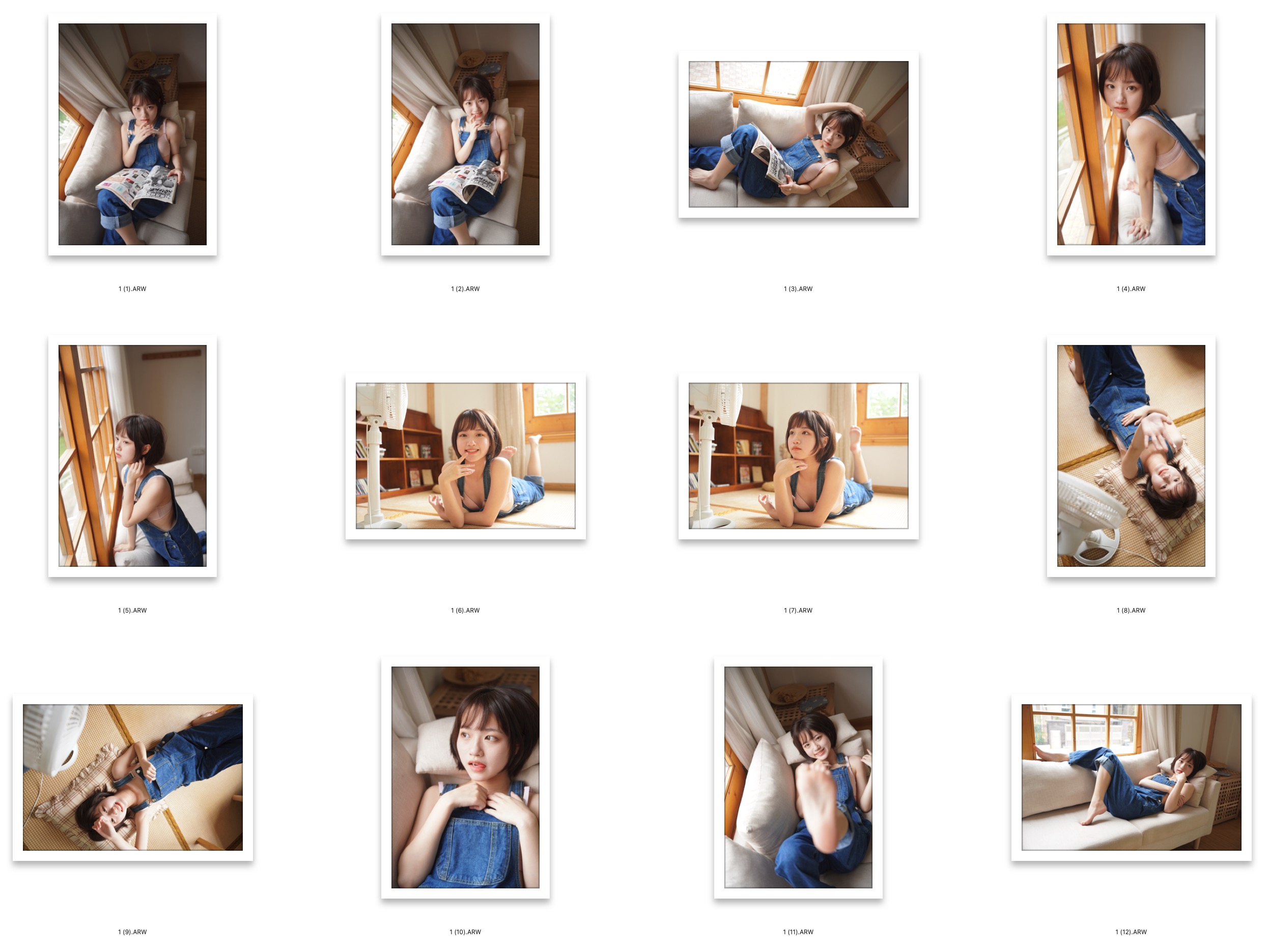 12张非常漂亮的美女私房写真RAW原图CR2格式未修原片摄影原档修图素材